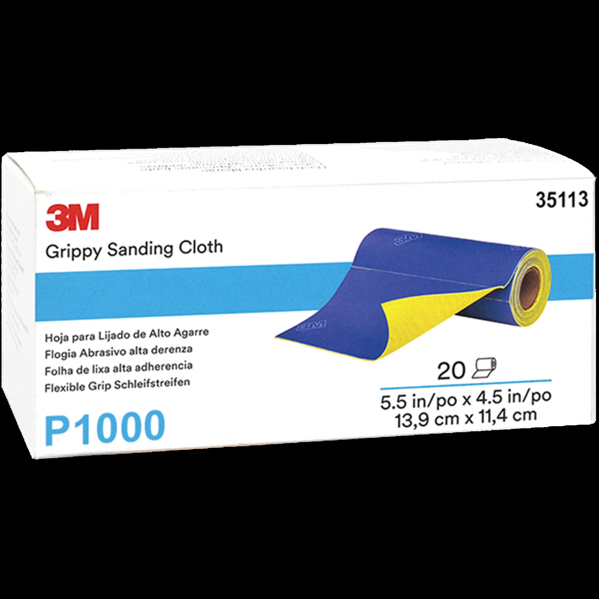 Гибкие абразивные листы 3M™ в рулонах 139*114мм P1000 - 35113